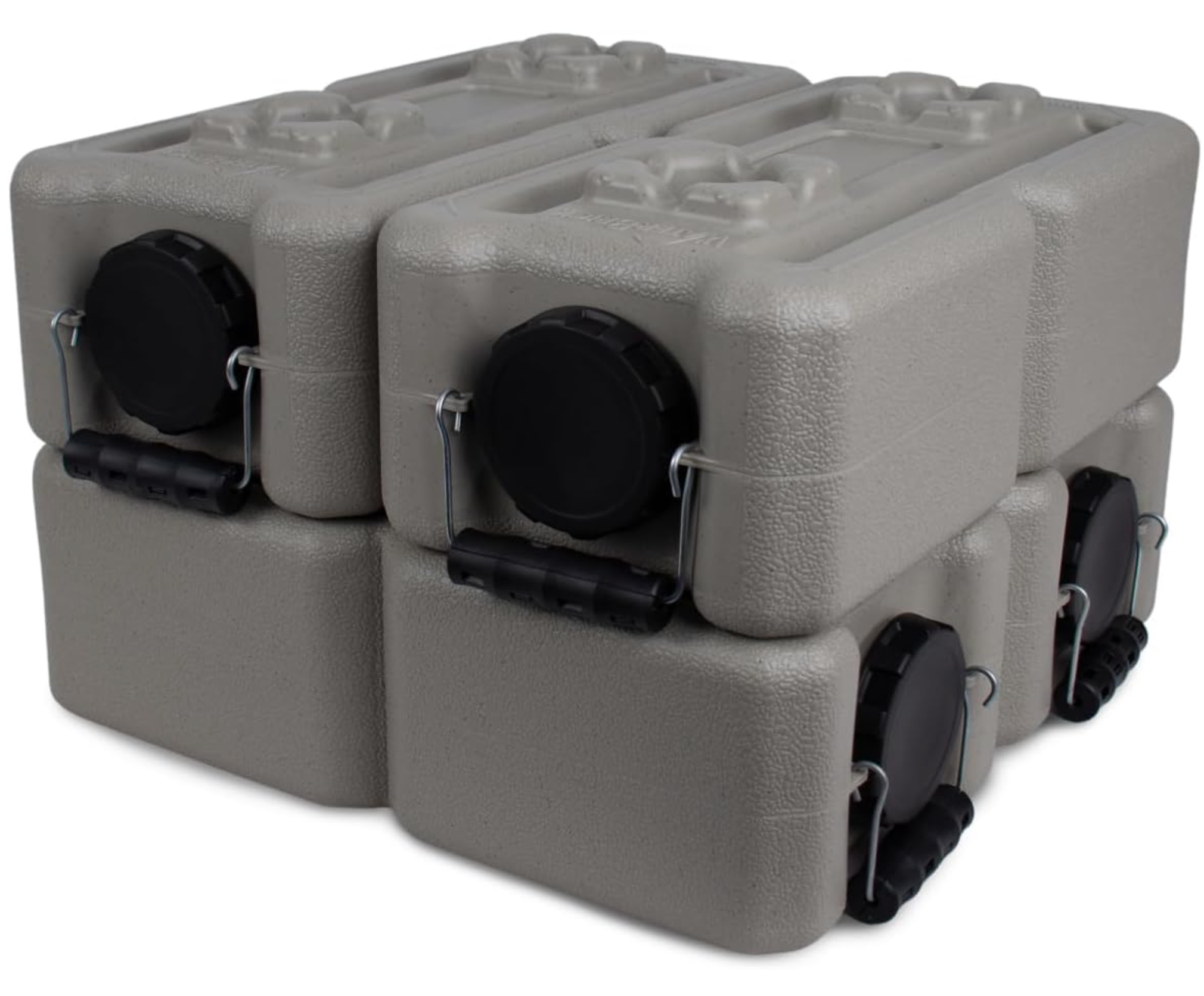 Emergency Water Storage Containers – 4-Pack of Stackable 3.5 Gallon BP